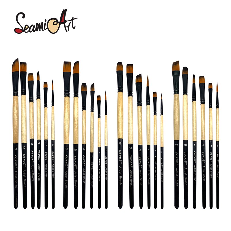 SeamiArt Corot 6 Pcs. Different Shape Nylon Hair Watercolor Painting ... SeamiArt Corot 6 Pcs. Different Shape Nylon Hair Watercolor Painting ...