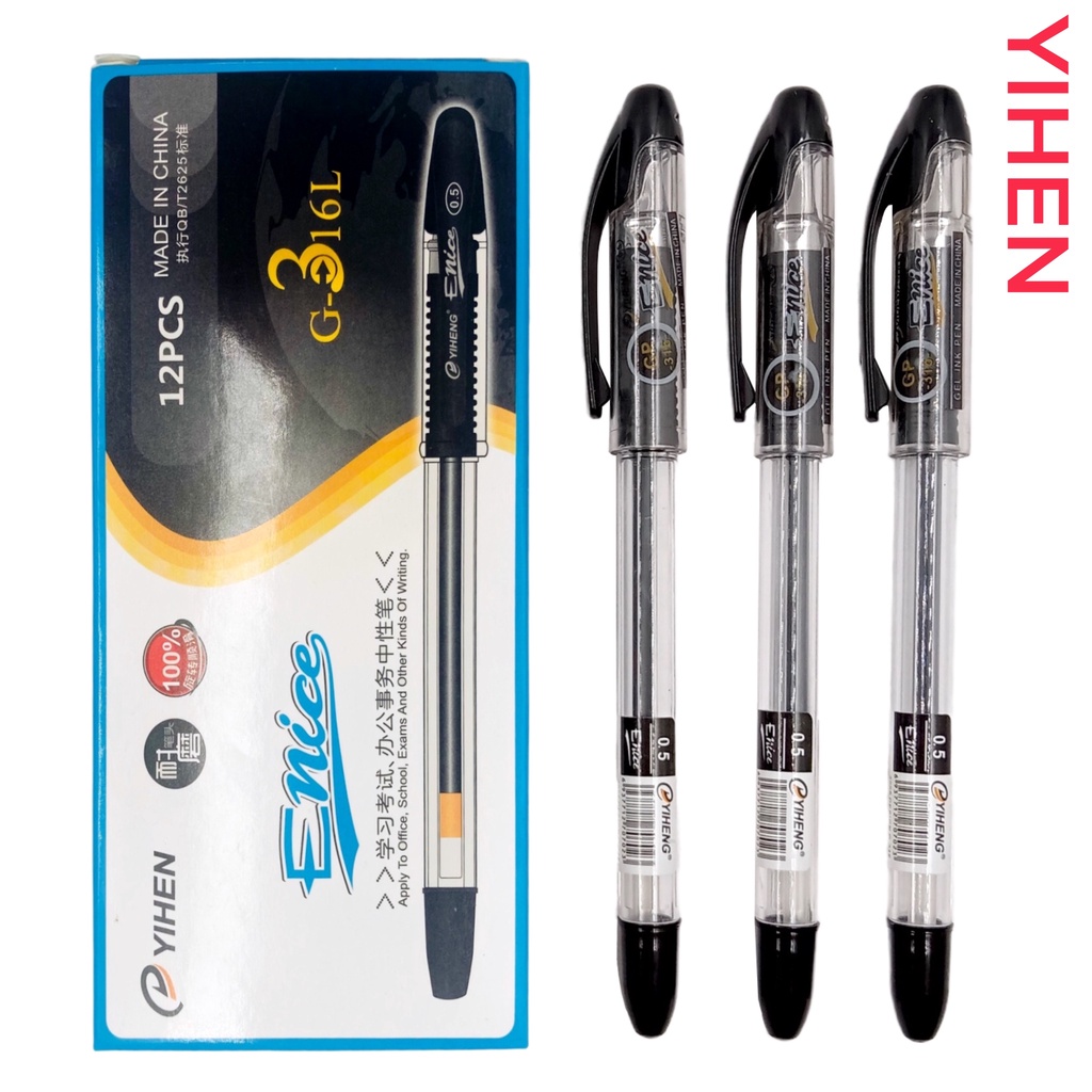 XP-1086 (12 pcs) YIHENG Enice Gel Pens Gelpens 0.5mm Pens Quality ...