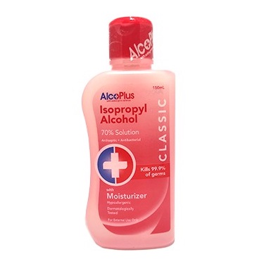AlcoPlus Classic Isopropyl 70% Classic 150mL with Moisturizer | Shopee ...