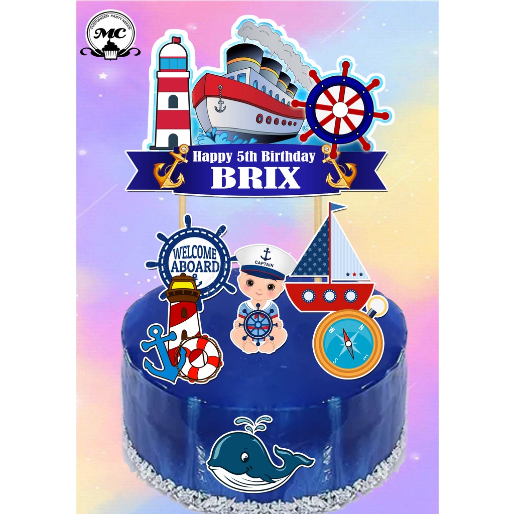 Nautical theme cake topper | Shopee Philippines