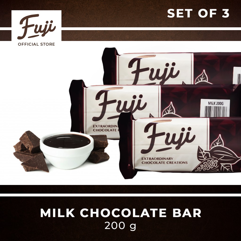 Fuji Milk Chocolate Compound 200 Grams (3 Pieces) | Shopee Philippines