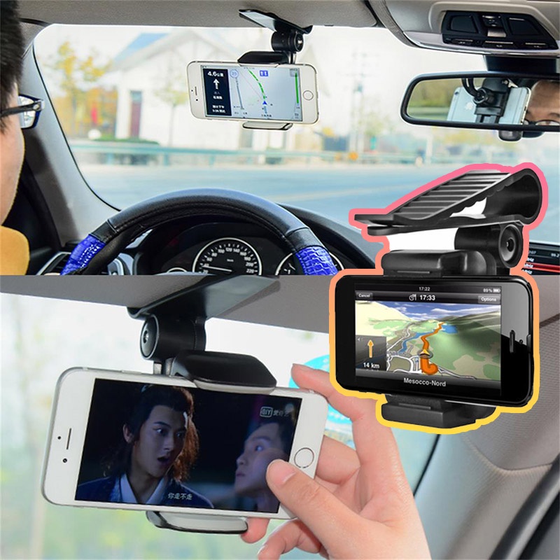 Universal Car Sun Visor Phone Holder Sunshade Phone Bracket | Shopee ...