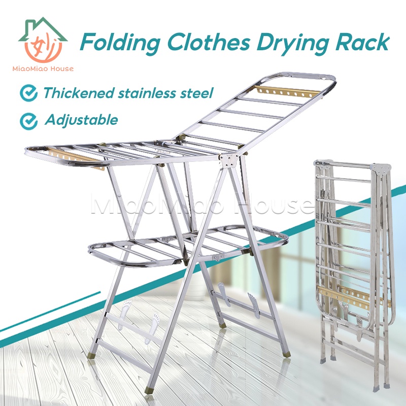 Stainless Steel Clothes Drying Rack Foldable Laundry Drying Rack ...