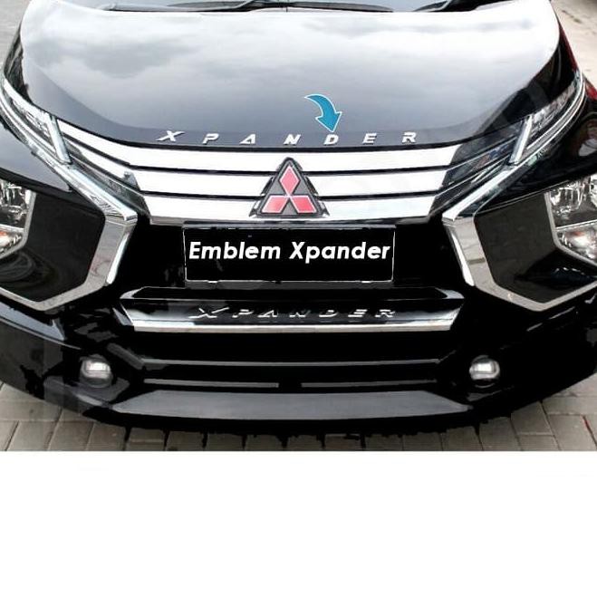 Emblem Logo Writing Xpander Chrome Engine Hood In Engine Hood - Xpander ...