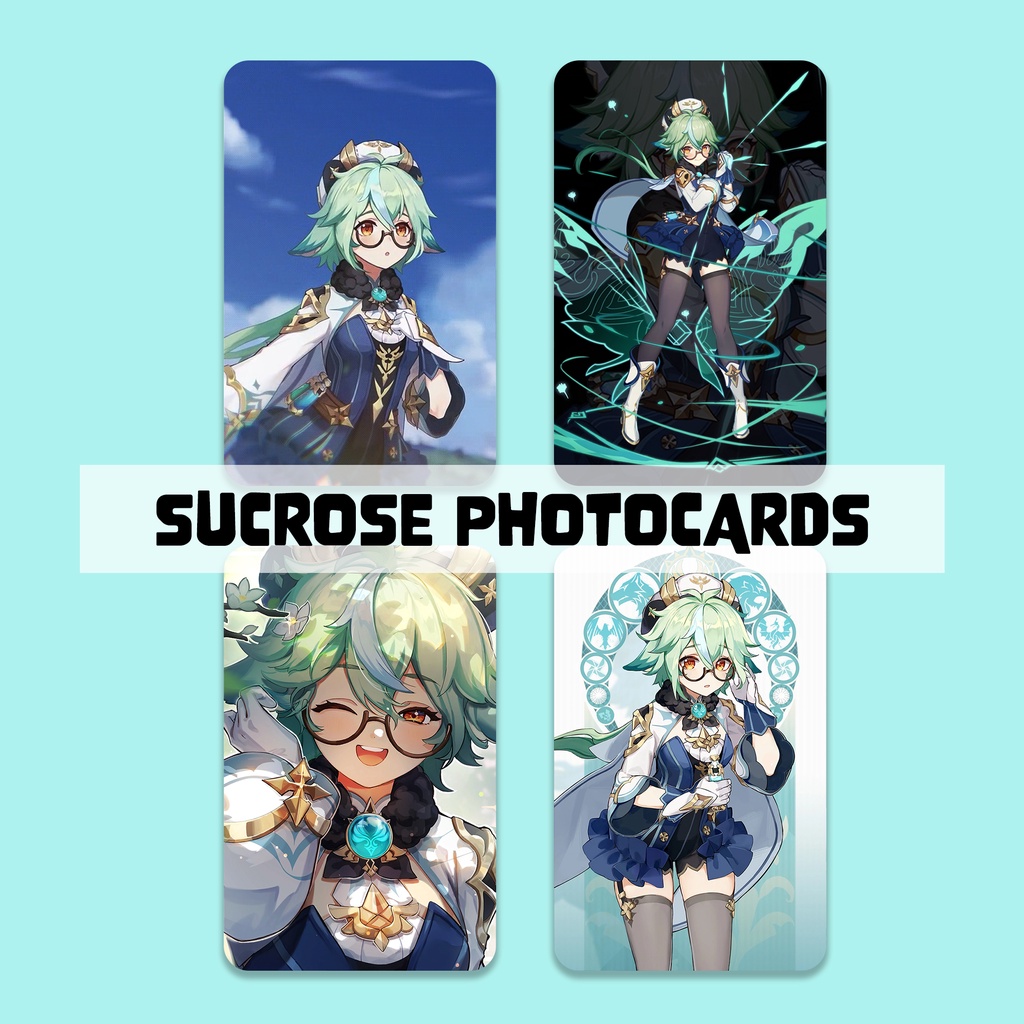 Genshin Impact Photocards - SUCROSE Textured Photocards Front and Back ...