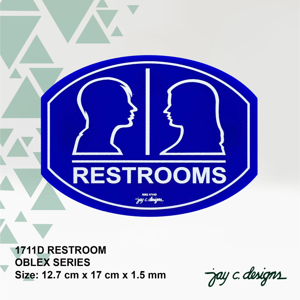 Jay C. Designs Acrylic Sign Restroom Signage 1711 | Shopee Philippines