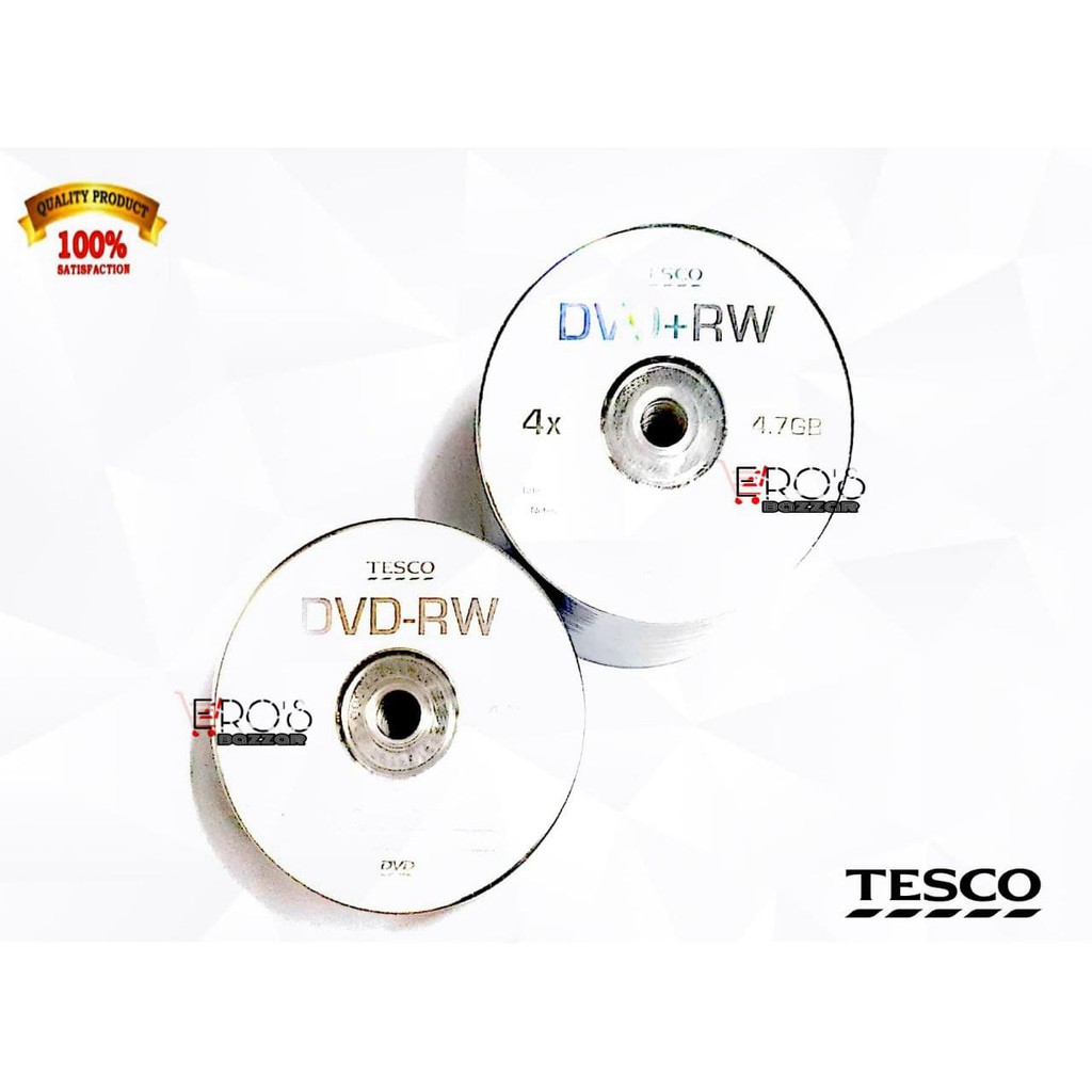 TESCO 4x DVD+RW / DVD-RW 4.7 GB (Spindle / 50's) | Shopee Philippines