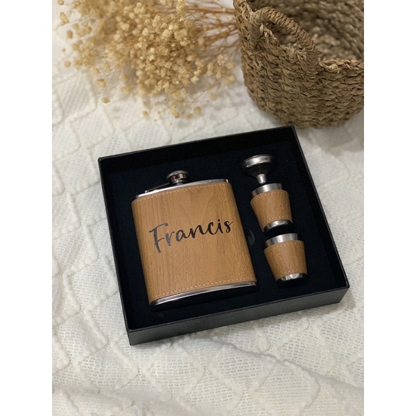 Personalized Hip Flask Set Souvenirs/Gift | Shopee Philippines