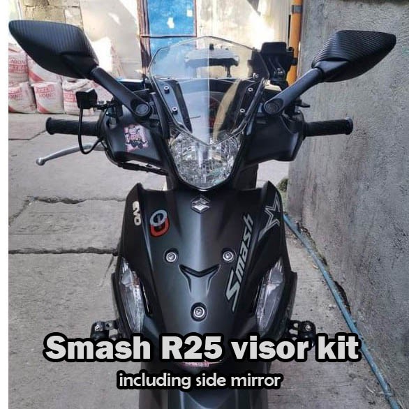 SUZUKI SMASH 115 R25 SIDE MIRROR SET with Visor | Shopee Philippines
