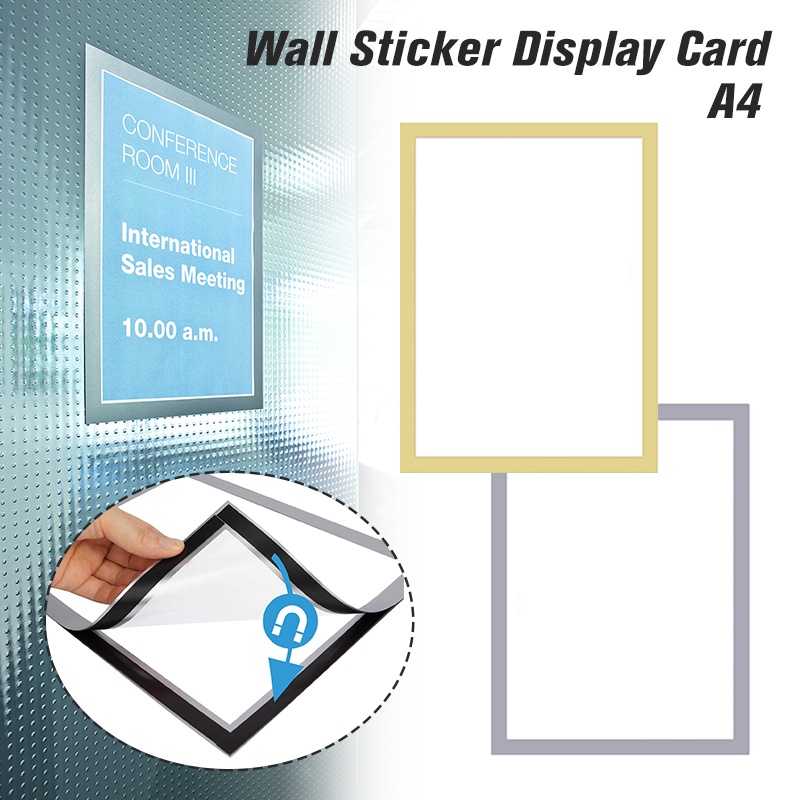 A4 Magnetic Document Sign Holder Self Adhesive Picture Poster Display ...