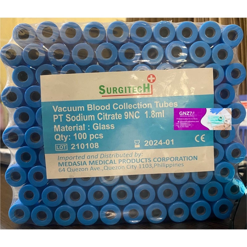 Vacutainer Tube Blue Top 1.8ml | Shopee Philippines
