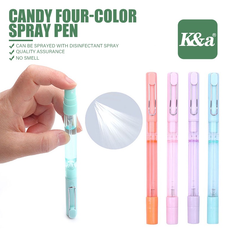 K&A Alcohol Pen Writing Spray Sanitizer With Stationery Bottle Ballpen | Shopee Philippines