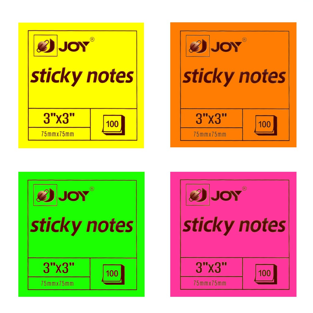 Neon Sticky Notes 3x3 | Shopee Philippines
