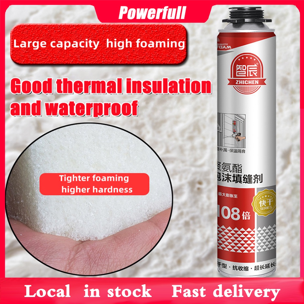 750ml Polyurethane Foam PU Foam Spray Fills Cracks And Joints, Gaps Around Pipes, Vents | Shopee ...