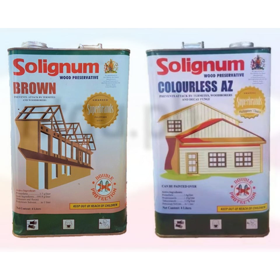 Solignum Wood Preservative Brown or Colourless AZ Prevents Attack by ...