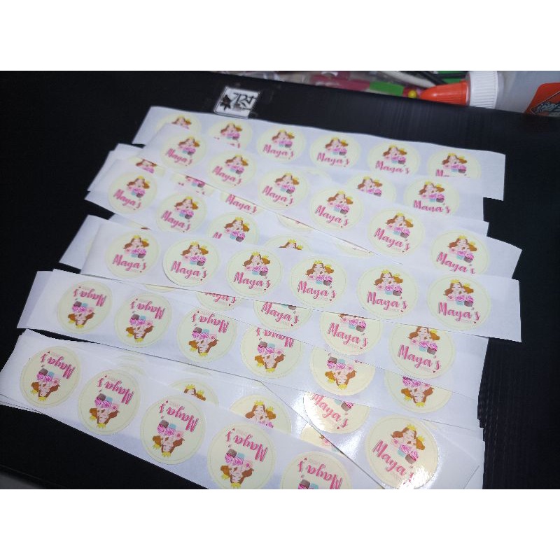 customized photo Printed Own logo label design vinyl stickers | Shopee ...