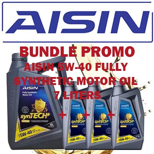 AISIN 5W-40 Fully Synthetic Motor Oil for Gasoline (and Diesel Engine ...