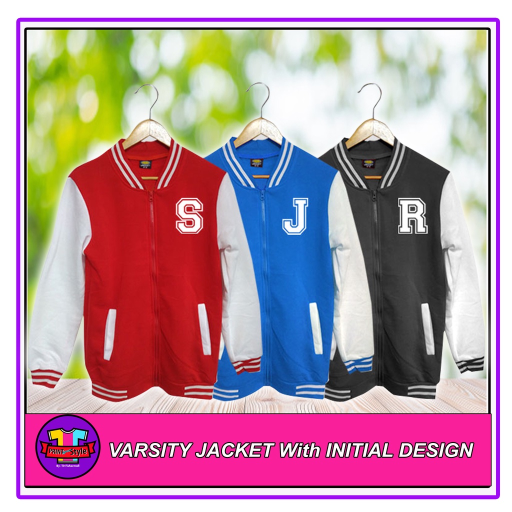 Varsity Jacket With Initial Design /school,uniforms,sports attire ...