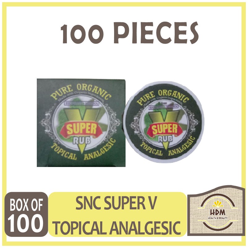 100PCS Super V Rub Topical Analgesic - 100% Authentic (20g) | Shopee ...