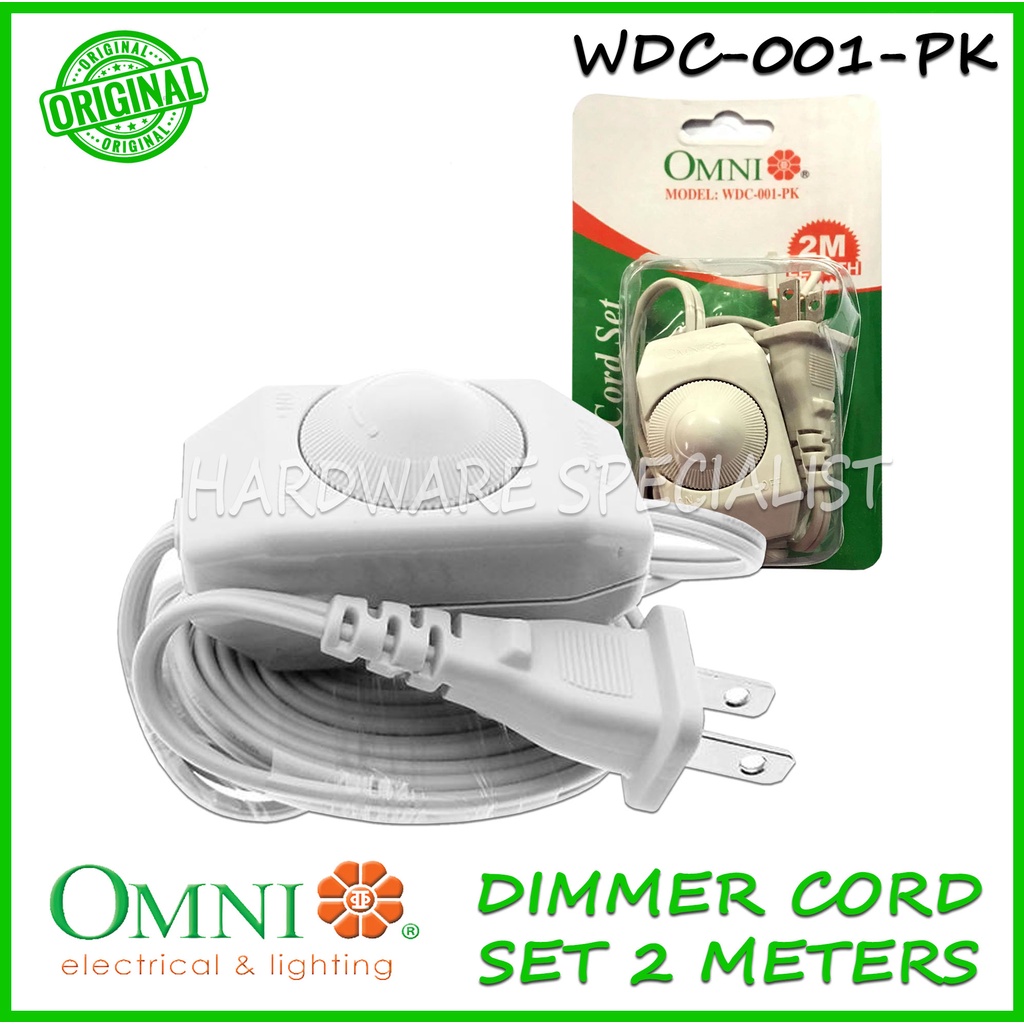 Omni Dimmer Cord Set 2 Meters WDC-001-PK Original | Shopee Philippines