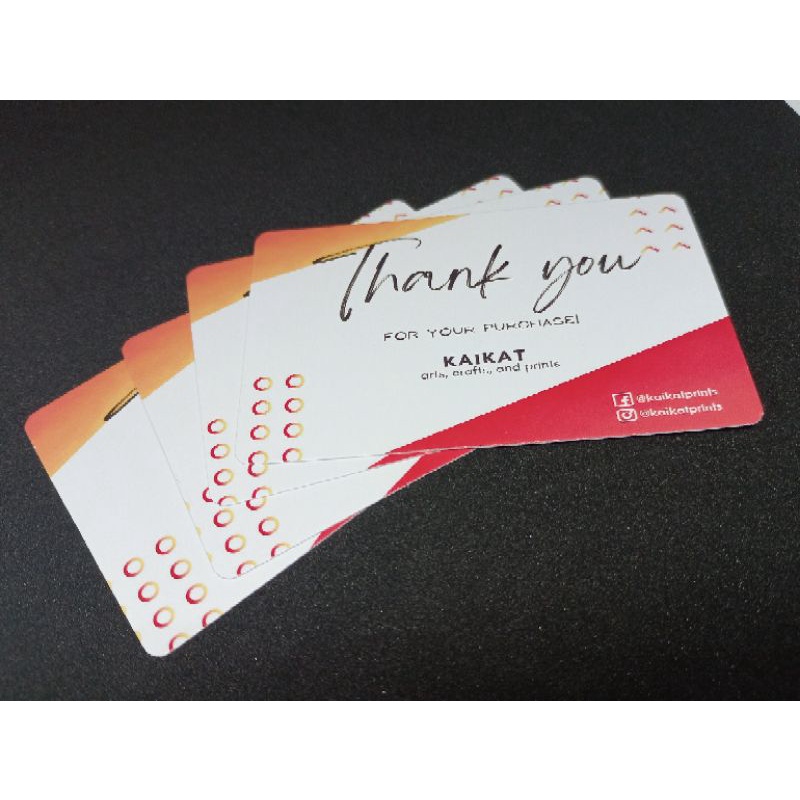 CUSTOMIZED CALLING CARD, THANK YOU CARD 100pcs. minimum orders ...