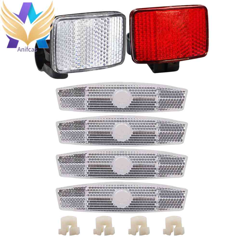 Mountain Bike Reflector Set MTB Bicycle Front Rear Reflectors Night ...