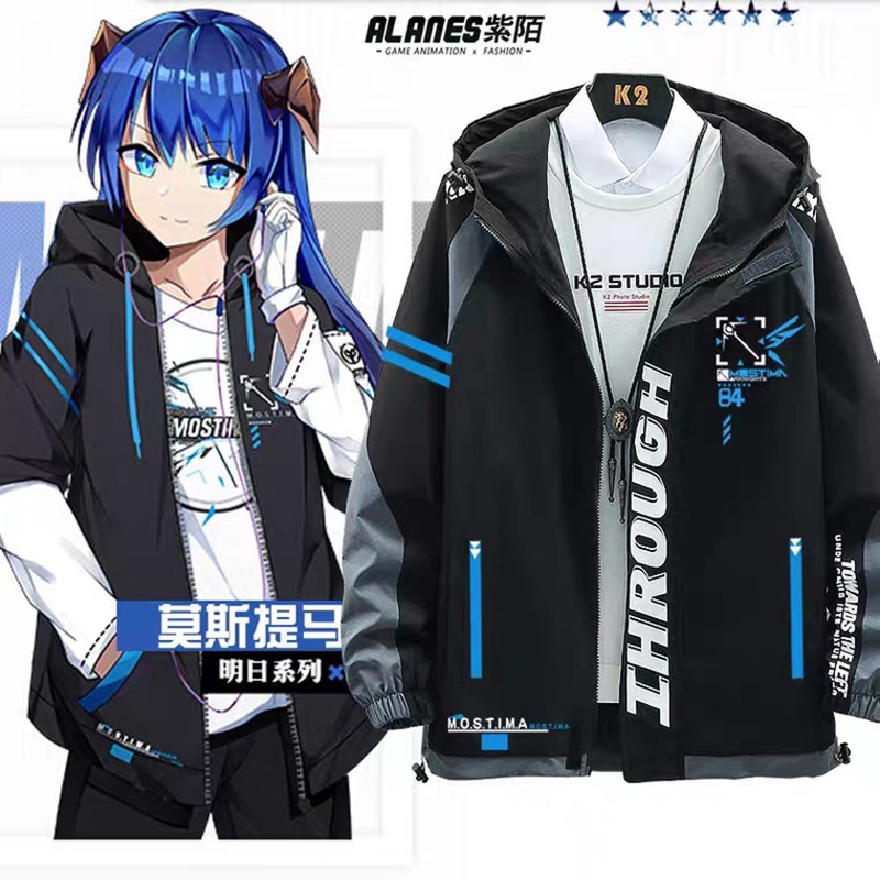 Game Arknights Mostima Cosplay Costum Long Sleeve Print Jacket Couple ...