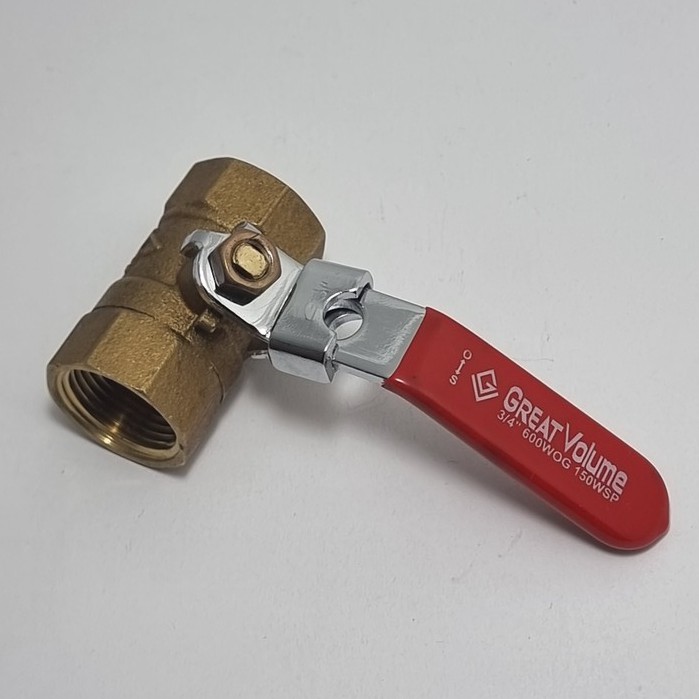 GREAT VOLUME BRASS BALL VALVE STANDARD PORT ( 1/2" --- 3/4" ) | Shopee ...