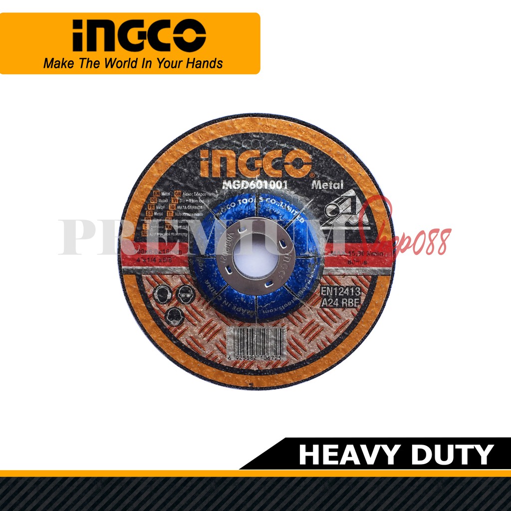 INGCO Grinding Disc Grind Wheel 4" 100mm Metal MGD601001 | Shopee ...
