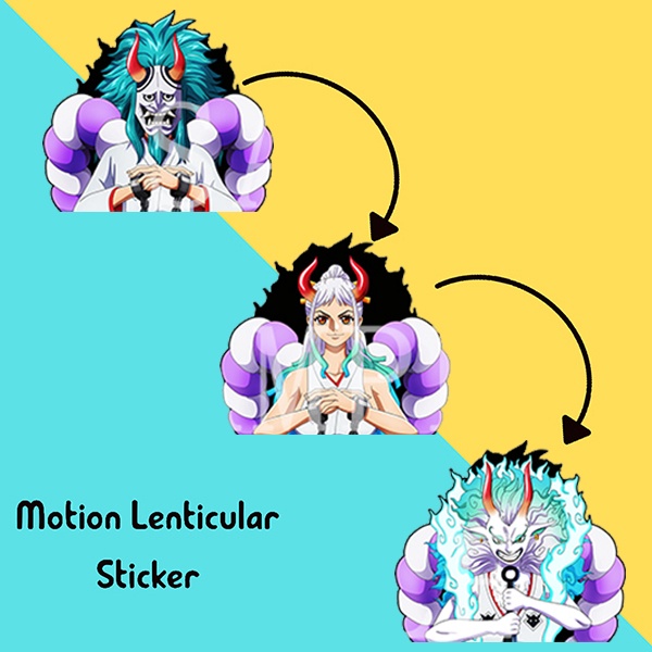 ONE PIECE Yamato Motion Sticker Anime Peeker Sticker Waterproof Decals ...