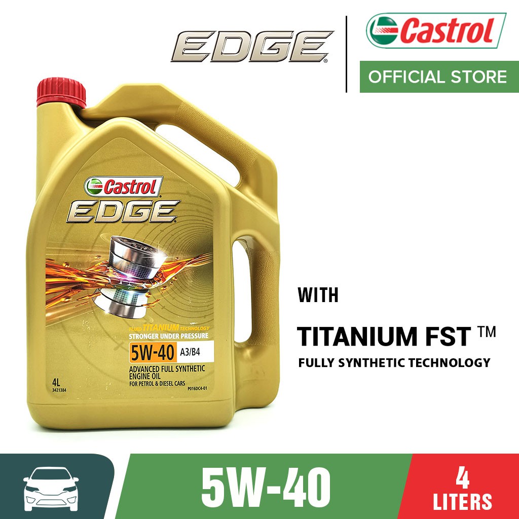 Castrol EDGE 5W-40 Engine Oil 4L | Shopee Philippines