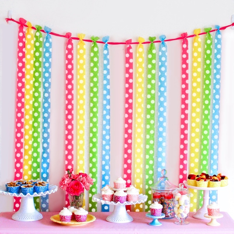 Polka Dots Crepe Streamer Backdrop decor 4 pieces | Shopee Philippines