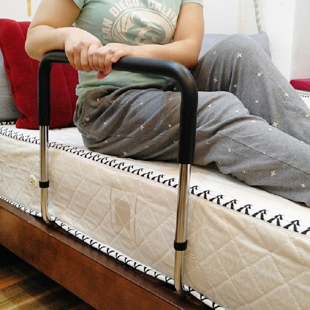 Adjustable Bed Assist Rail Handle and Hand Guard Grab Bar Bedside ...
