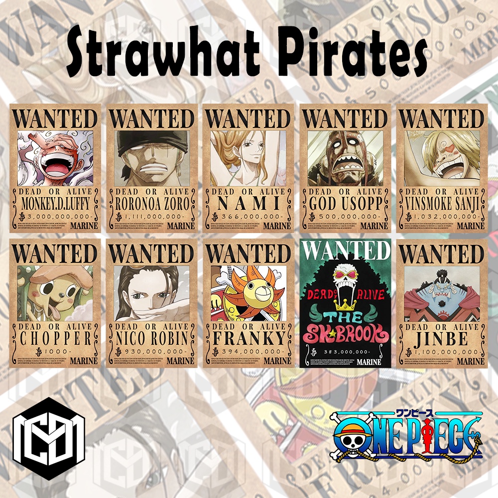 ANIME POSTER - ONE PIECE ANIME STRAWHAT PIRATES [ A5 SIZE 14 X 20 cm ...