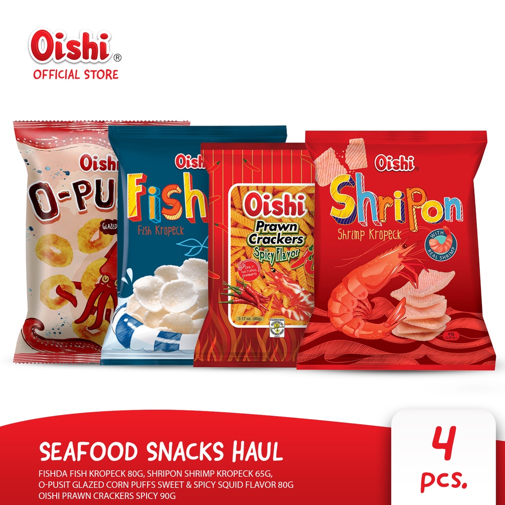 Oishi Seafood Snacks Haul | Shopee Philippines
