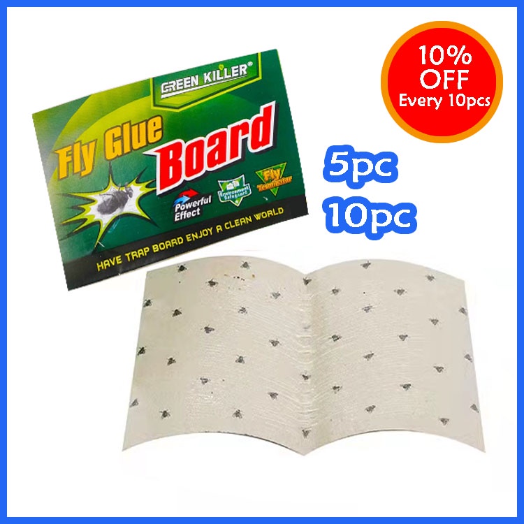 10pc Fly Catcher Glue Board Fly Trap Board Traps Fruit Flies Kitchen ...