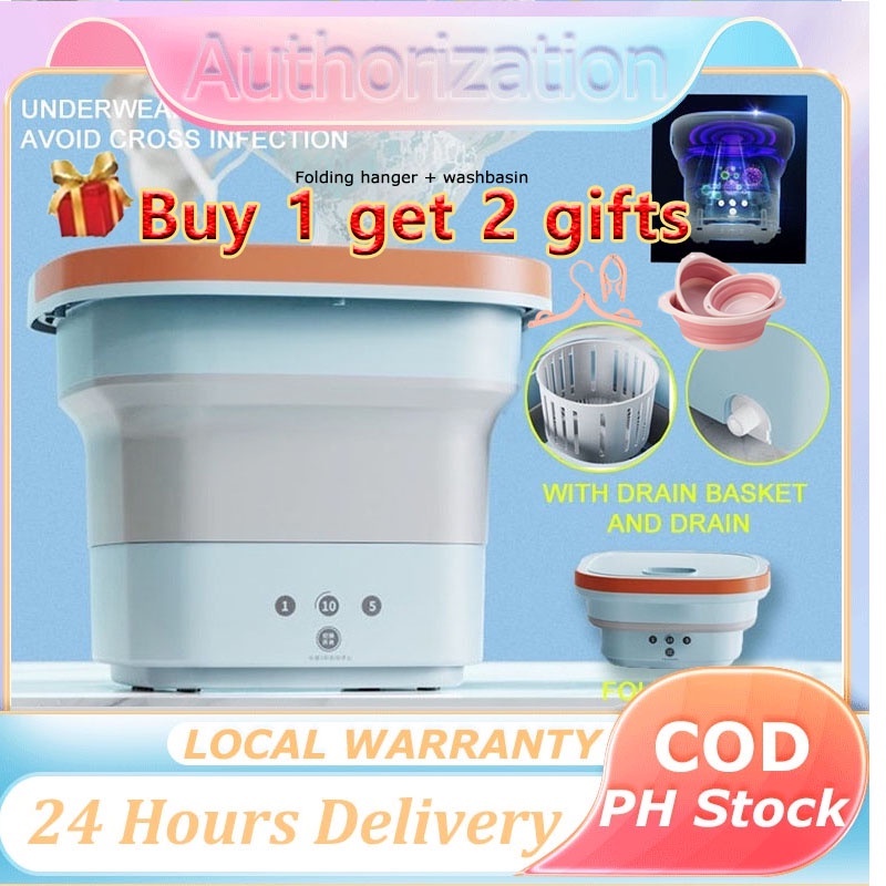 【COD】New fully automatic mini portable Foldable washing machine to ...