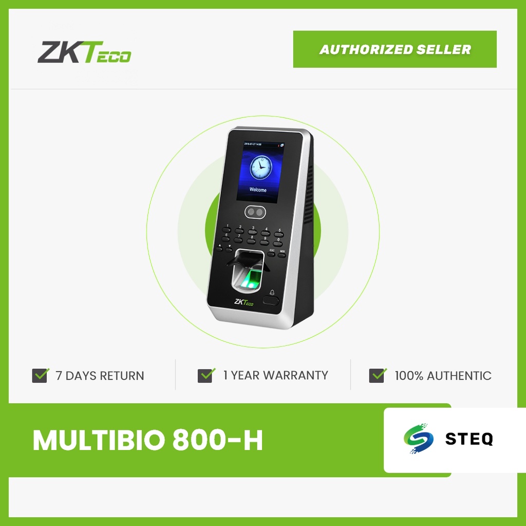 STEQ ZKTECO MultiBio 800-H Multi-biometric Access Control and Time & Attendance Terminal ...