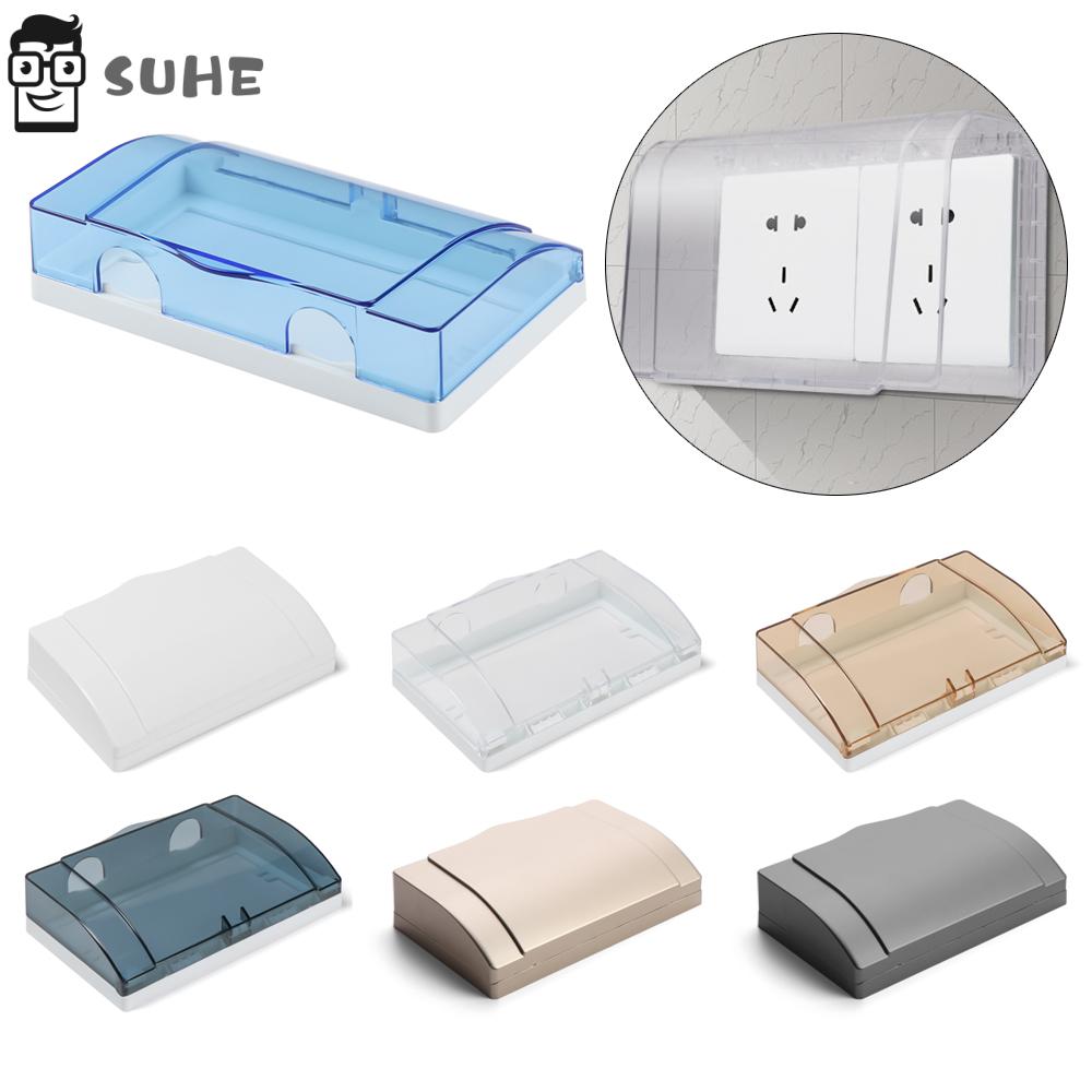 1pc 86 Type Double Socket Protector Electric Plug Cover Waterproof Switch Box Splash Box