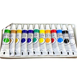 HOKKA Non-Toxic Acrylic Colour 12 Colors EN71 (EU) and ASTM (D-4236 USA ...