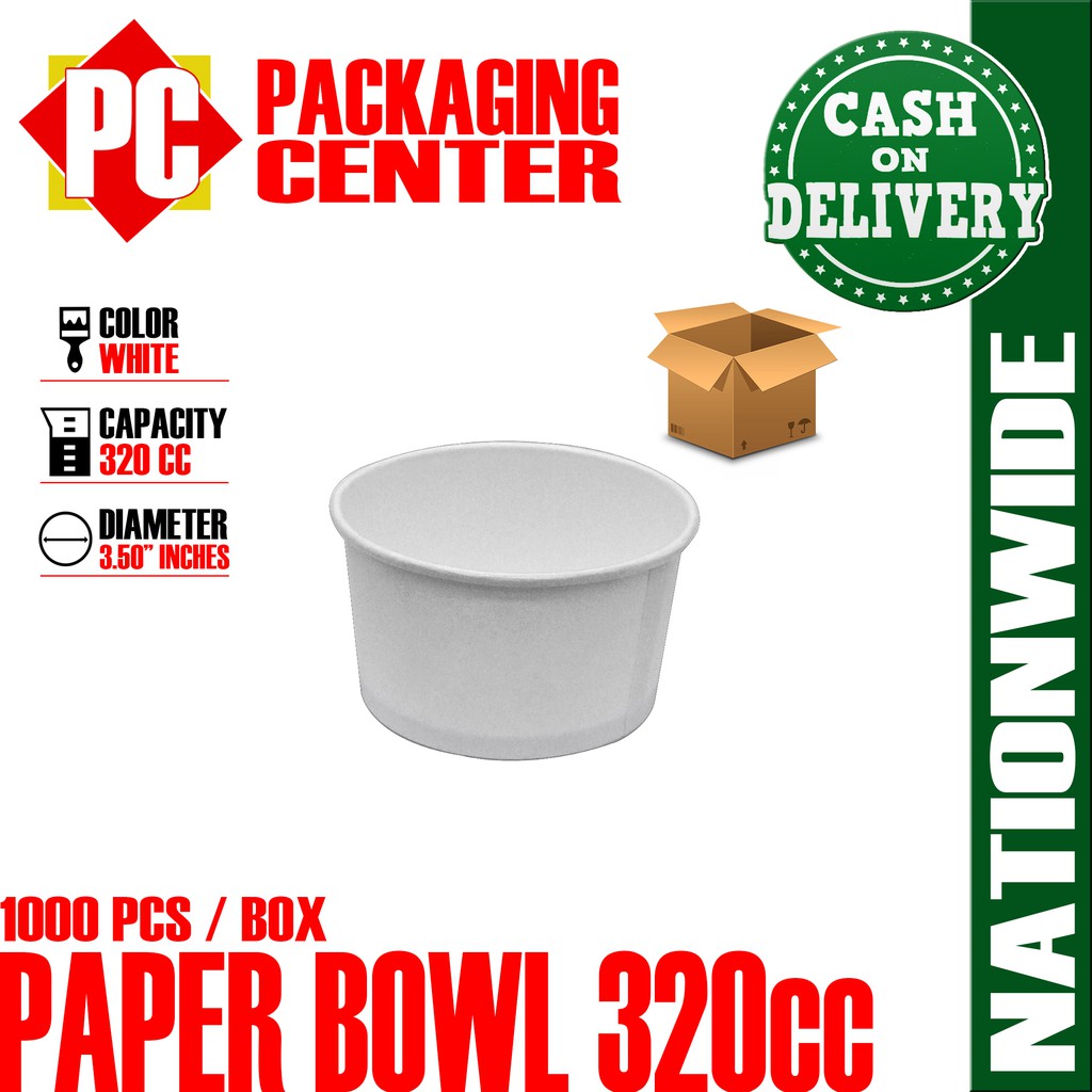 320cc Paper Bowl By 1000pcs Per Box Shopee Philippines