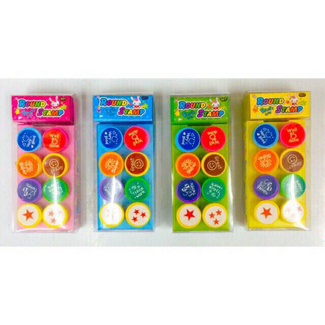 8pcs.Teacher ROUND STAMP for kids! | Shopee Philippines