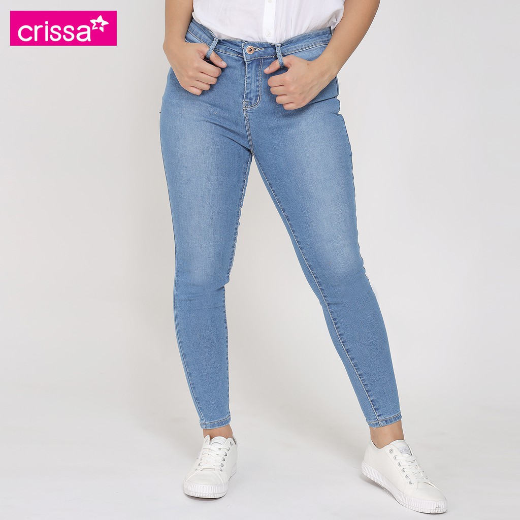 Crissa Midrise Skinny Jeans COLB03-0009 (Med.Wash) | Shopee Philippines
