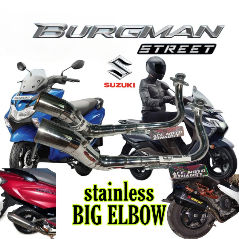 burgman street 125 stainless big elbow | Shopee Philippines