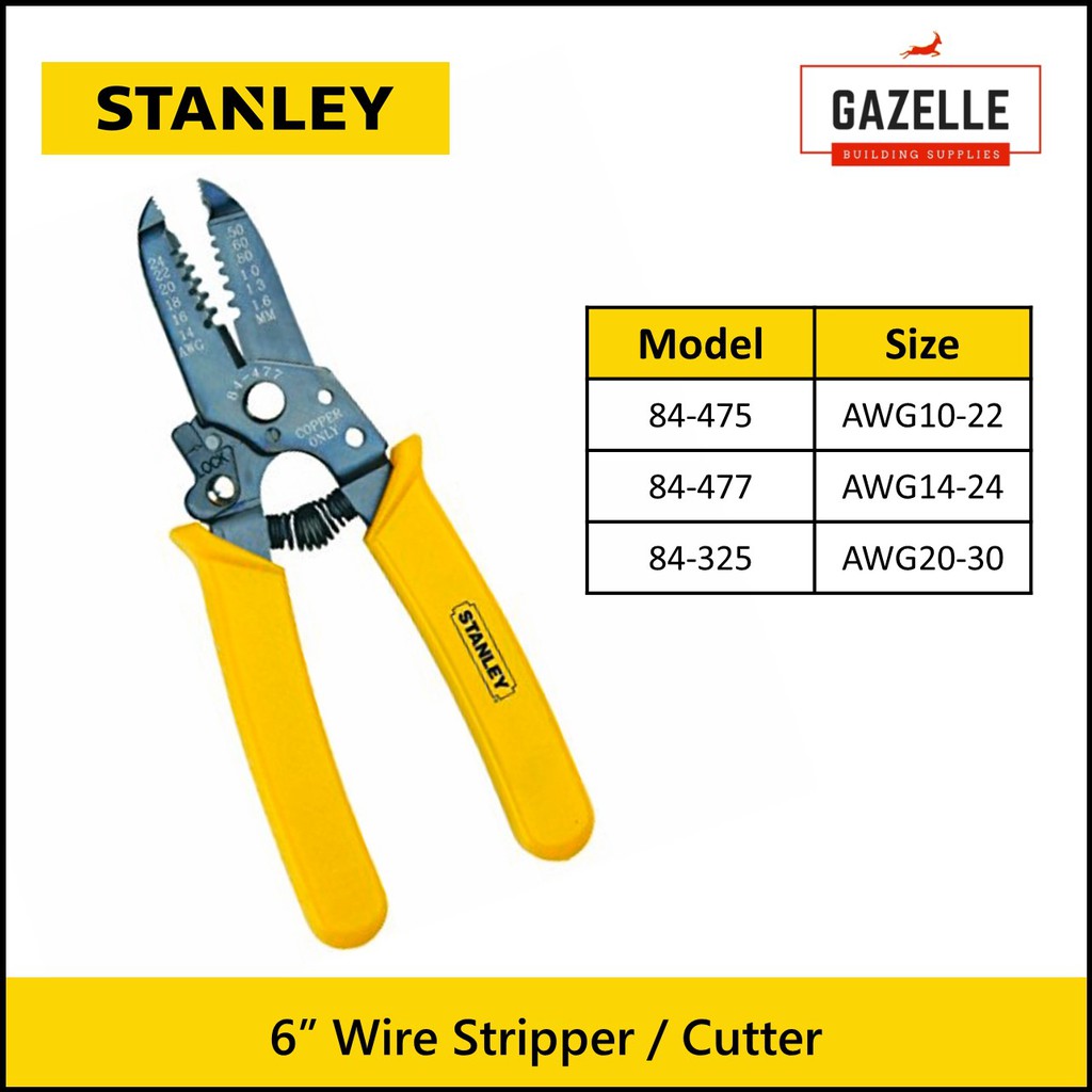 Stanley Wire Stripper Cutter 6" - 84-475 / 84-477 / 84-325 | Shopee ...