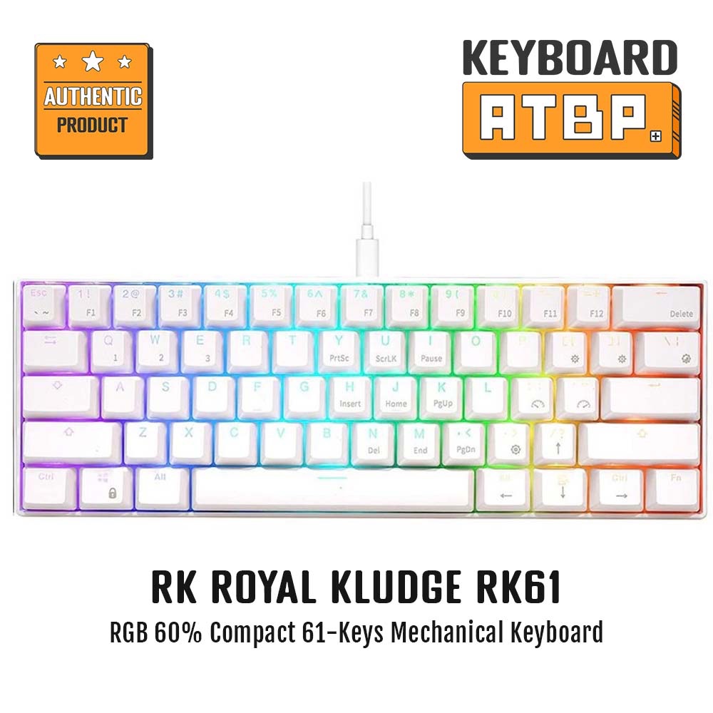 RK61 Wired / Wireless RGB 60% Compact 61-Keys Mechanical Keyboard ...