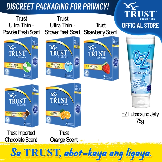 Trust Condoms Scented Pack and EZ Lubricating Jelly 75g | Shopee ...