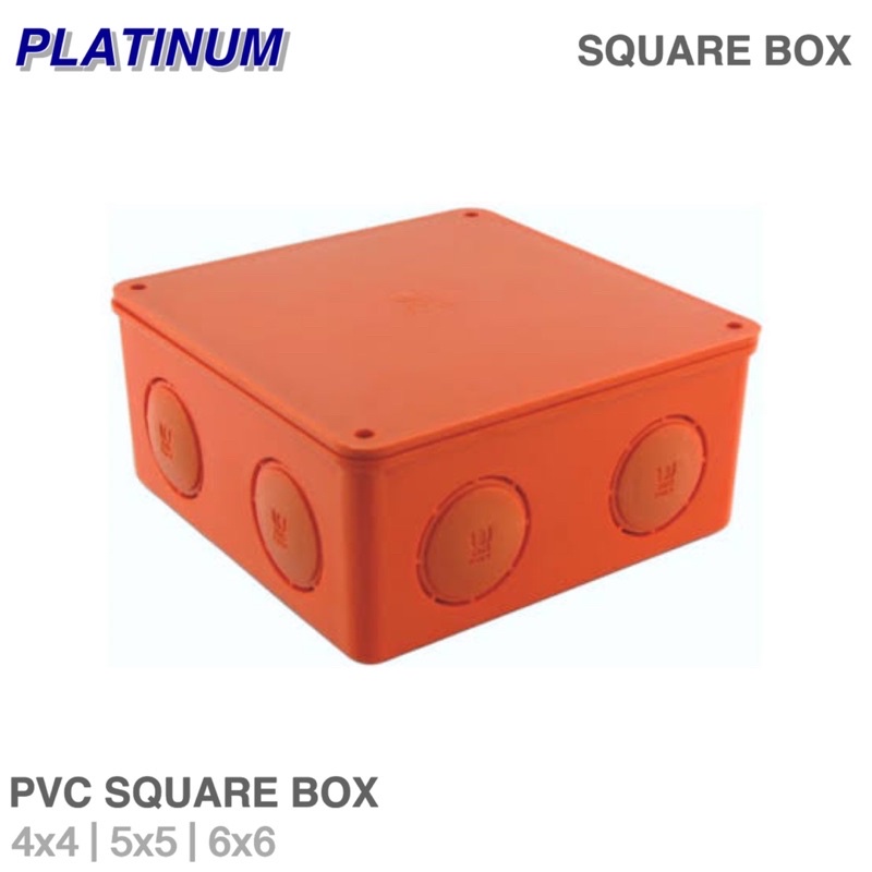 PVC Square Utility Box 4x4 5x5 6x6 Electrical Box Comes With Cover