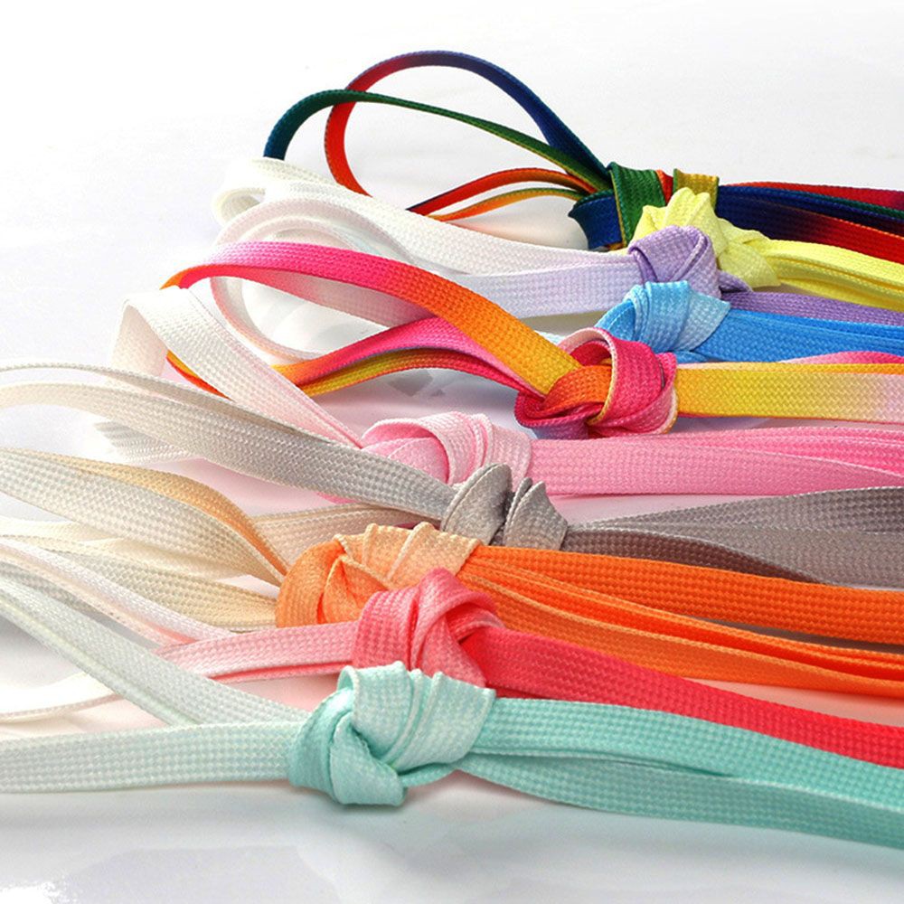 Gradient Flat Laces Bootlace Candy Color Strings Shoelaces | Shopee ...