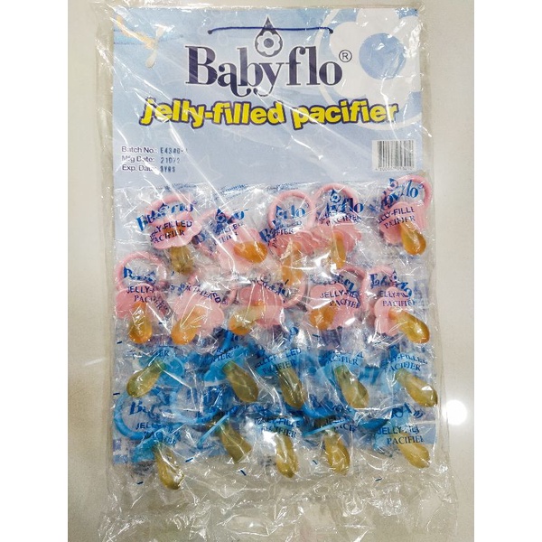 Babyflo pacifier jelly filled (sold per pad -20pcs) | Shopee Philippines